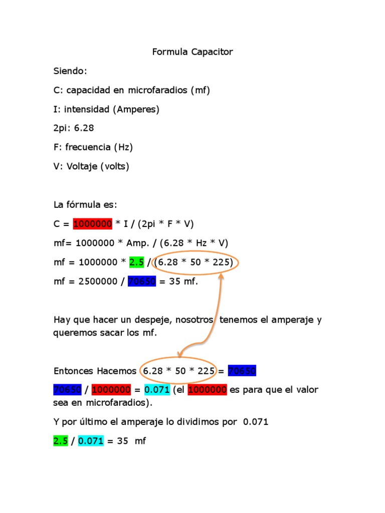 Formula Capacitor | PDF