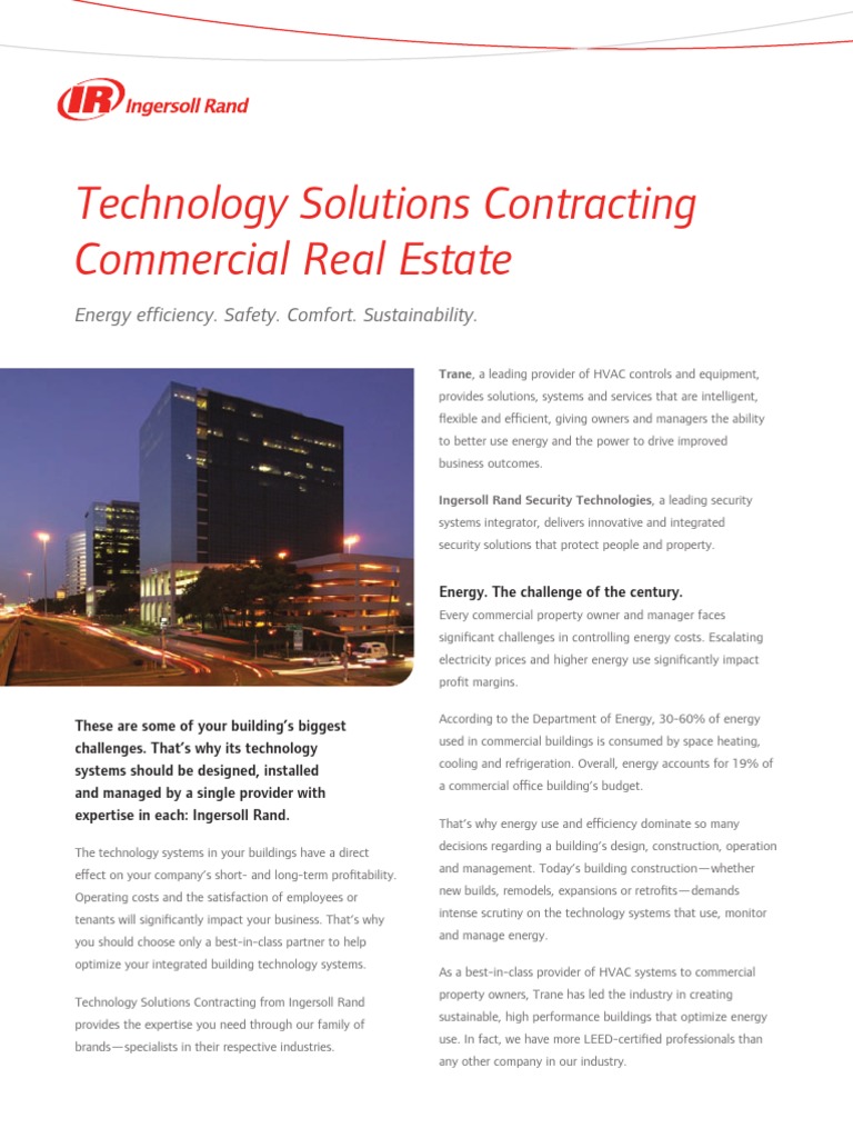 Trane Brochure | PDF | Efficient Energy Use | Leadership In Energy And ...