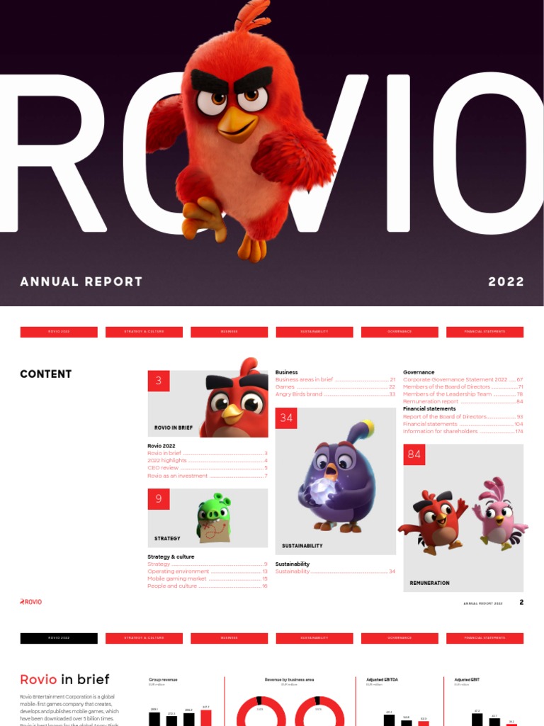 Rovio Annual Report 2022 | PDF | Economies | Business