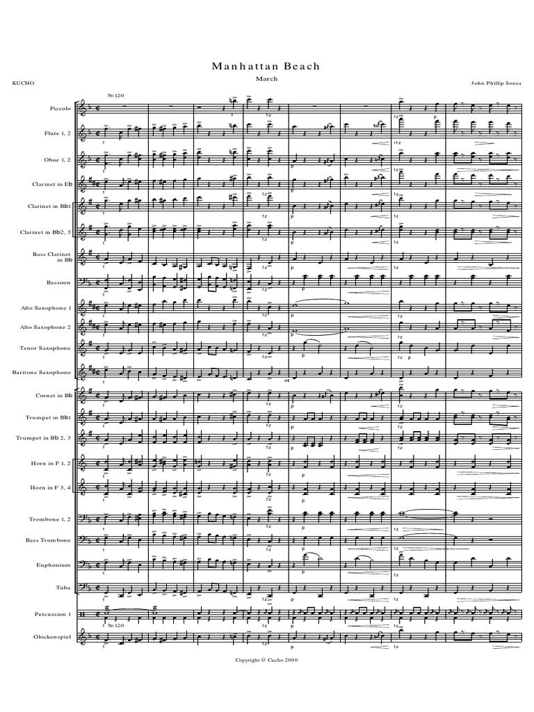 Manhattan Beach - Partitura y Partes | PDF | Saxophone | Classical Music