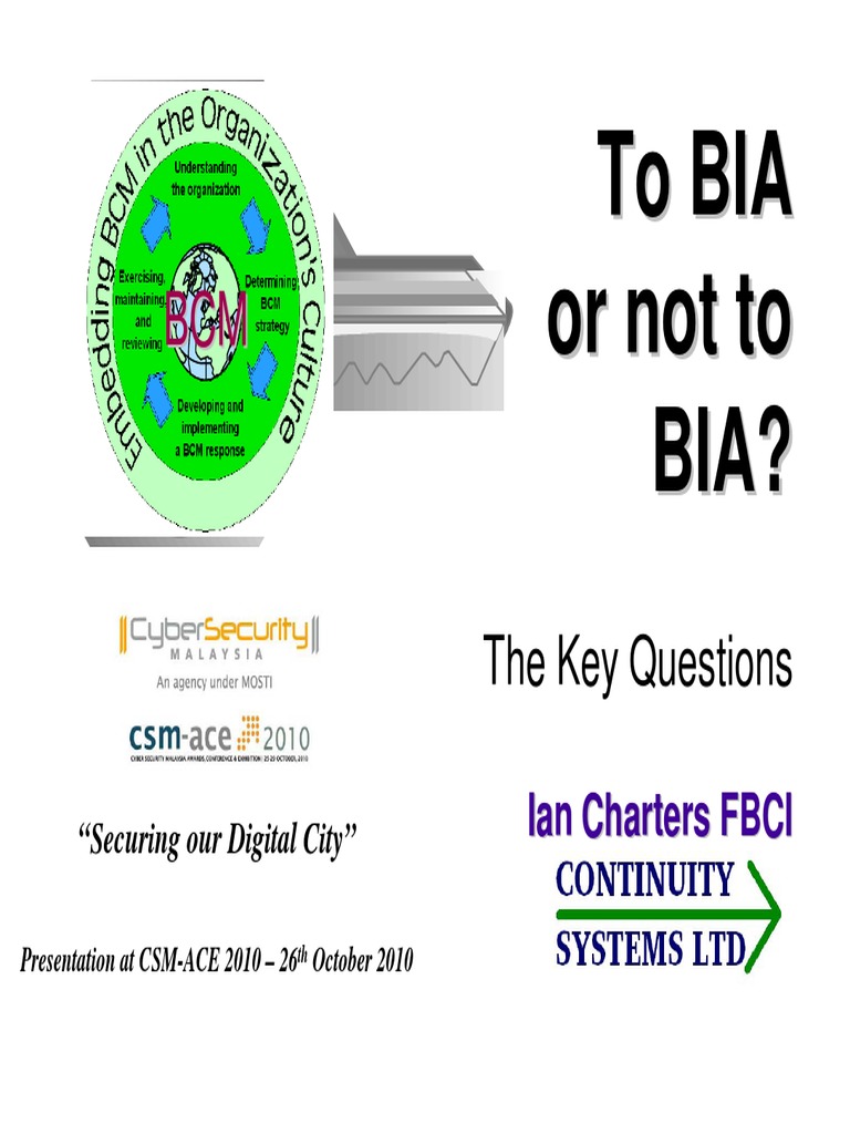 B1 - Ian Charters - To BIA or Not To BIA - Slides Only | Download Free ...