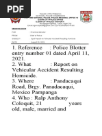 Traffic Accident Investigation Report Form | PDF | Traffic Collision ...