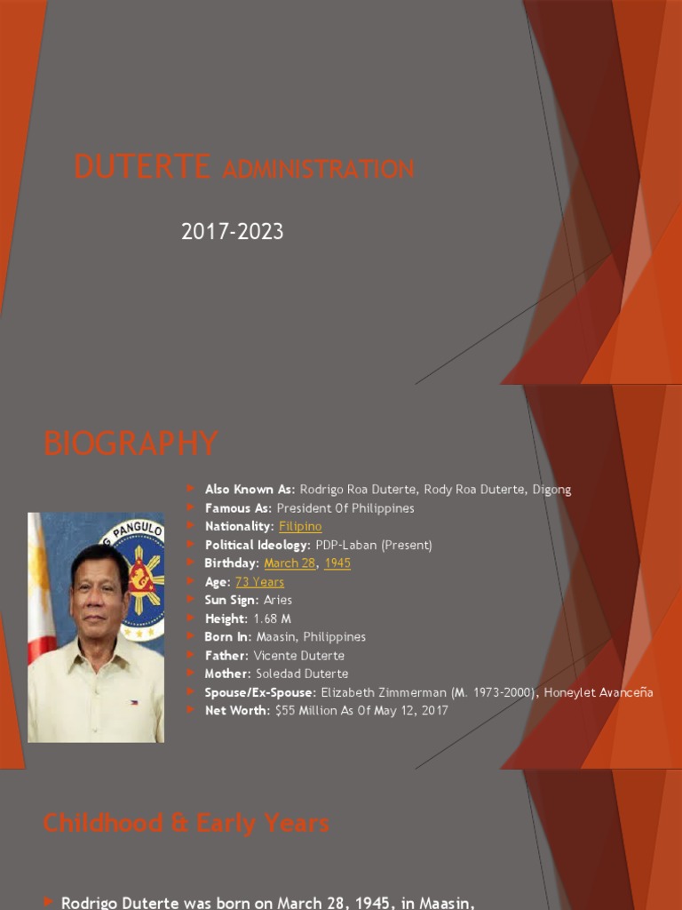 Duterte Administration | PDF | Rodrigo Duterte | President Of The Philippines