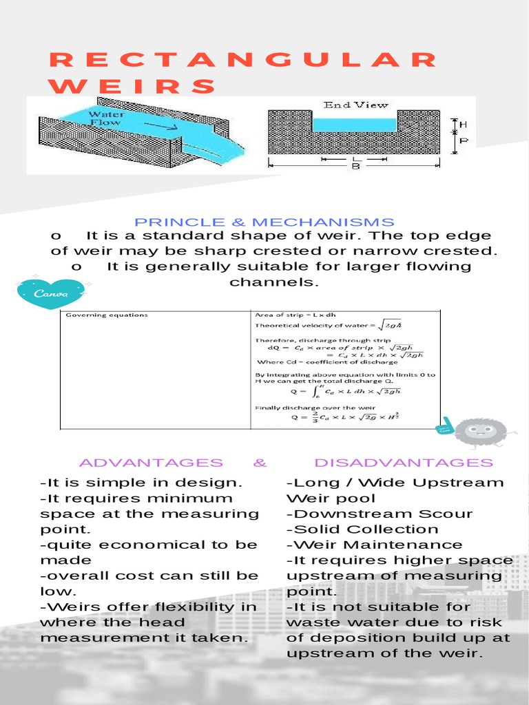 Rectangular Weirs | PDF
