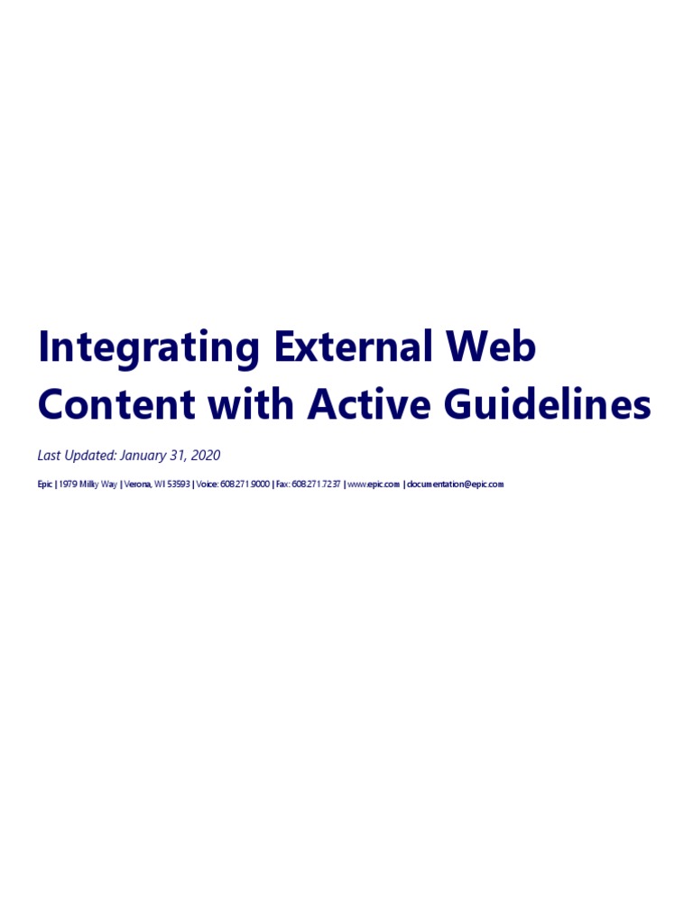 Integrating External Decision Support A GL | PDF | World Wide Web | Internet & Web