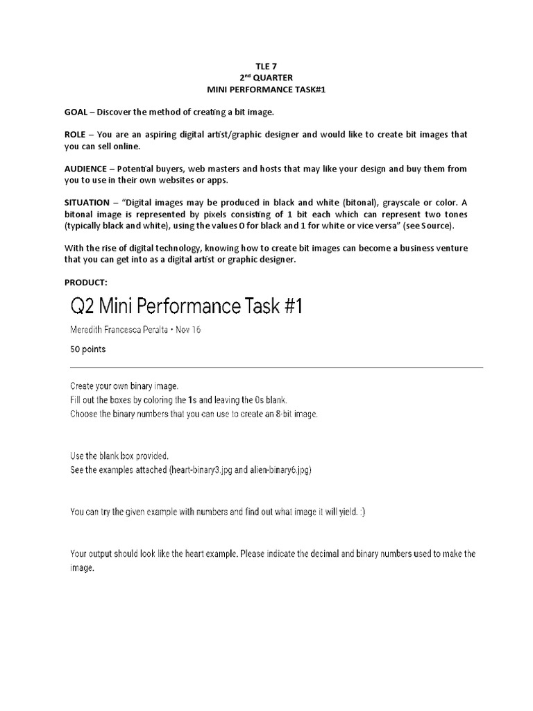 TLE 7 Performance Task Quarter 2 | PDF