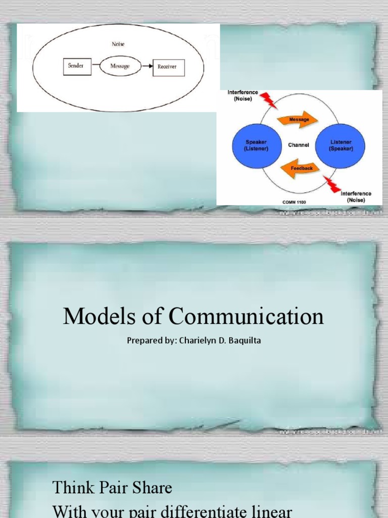 Models of Ommunication | PDF | Communication | Psychological Concepts
