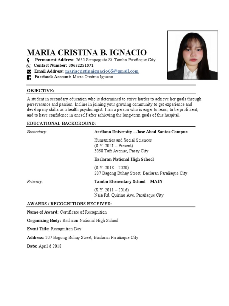 Resume - Ignacio J Maria Cristina | PDF | Cognitive Science | Behavior Modification