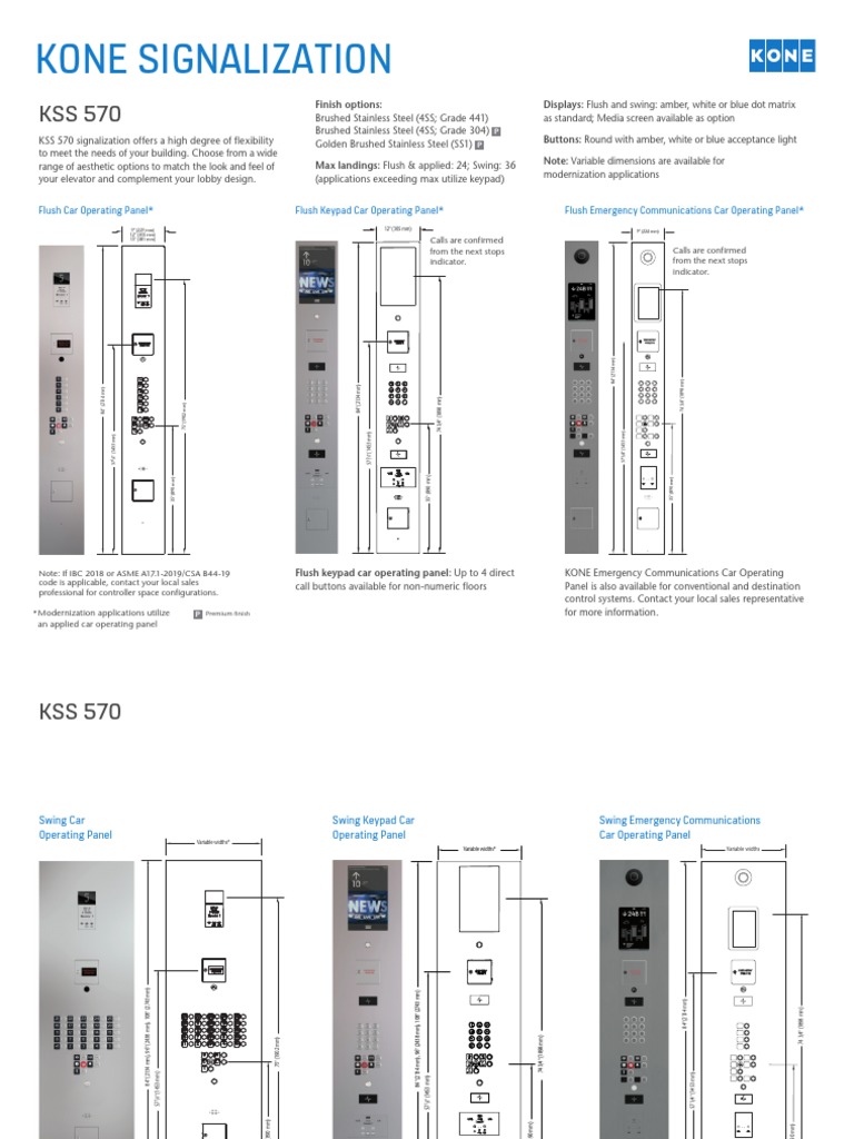 KONE Signalization KSS 570-140 - v3 - tcm25-18778 | PDF | Elevator ...