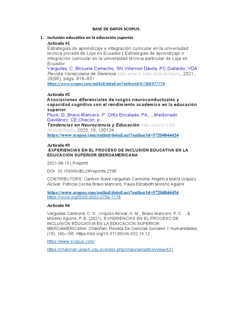 Base de Datos Scopus | PDF