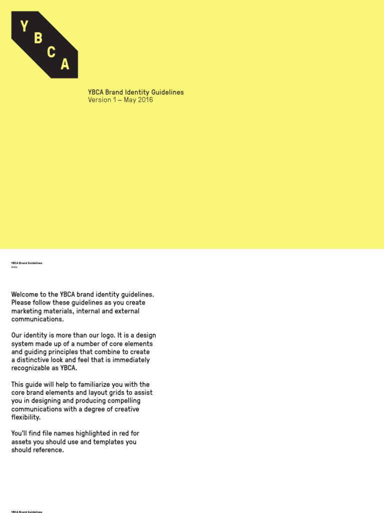 YBCA Brand Guidelines | PDF | Typography | Logos