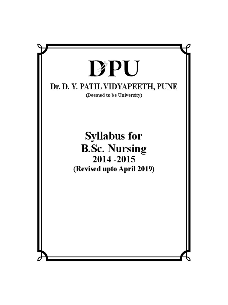 BSc Nursing Syllabus | PDF | Lymphatic System | Nursing