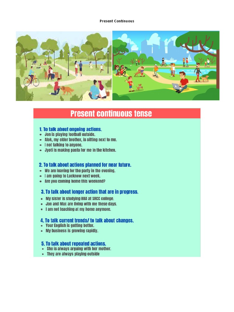 Present Continuous Spelling Rules | PDF