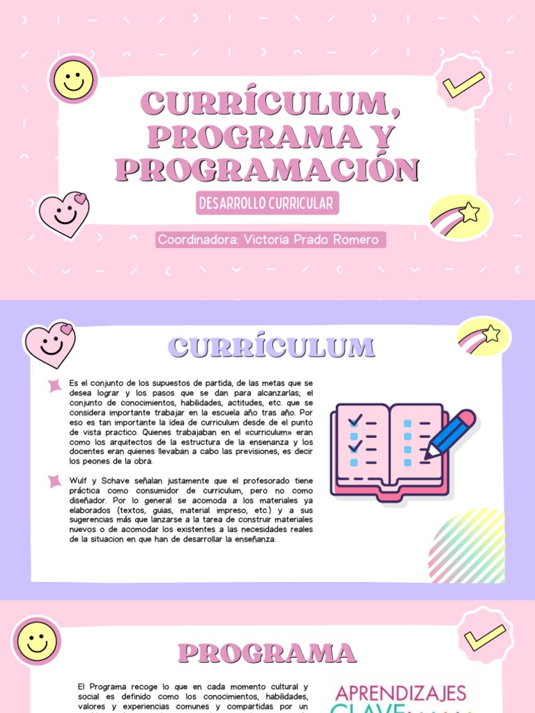 Currículum, Programa y Programación. | PDF | Plan de estudios | Enseñando
