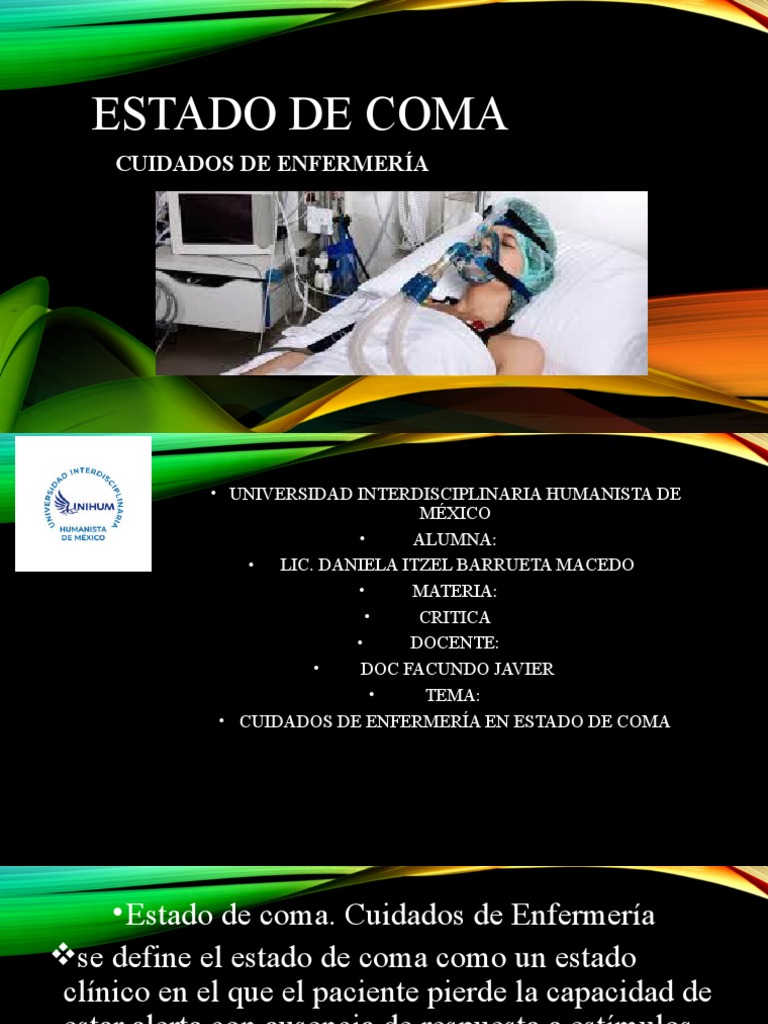 Cuidados de Enfermería en Coma | PDF | Coma | Cerebro