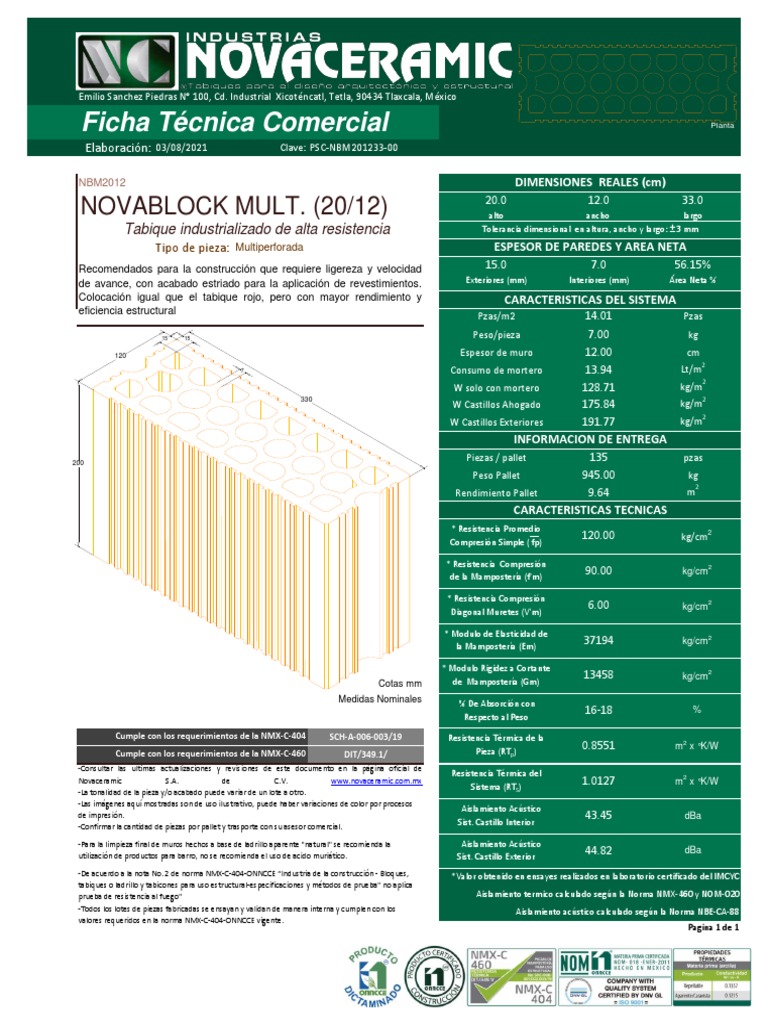 Novaceramic | PDF | Albañilería | Materiales