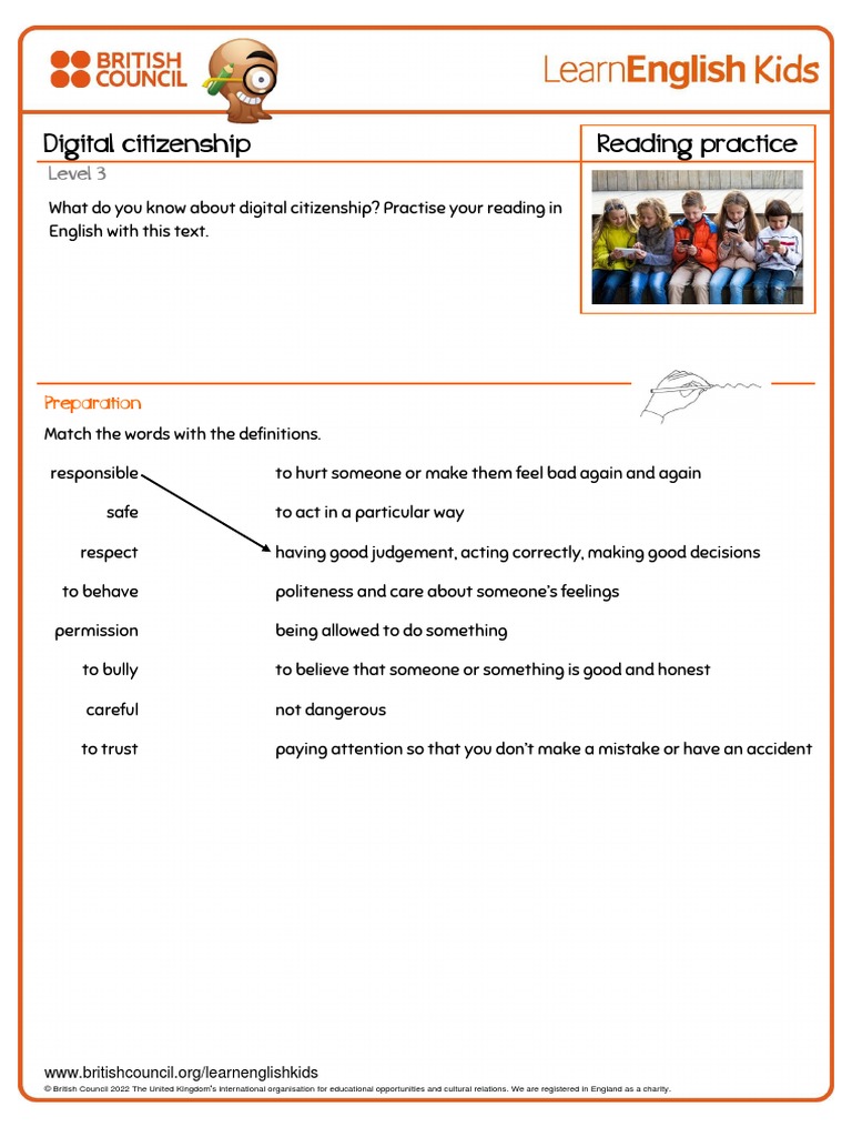 Reading Practice Digital Citizenship Worksheet | PDF | Password ...