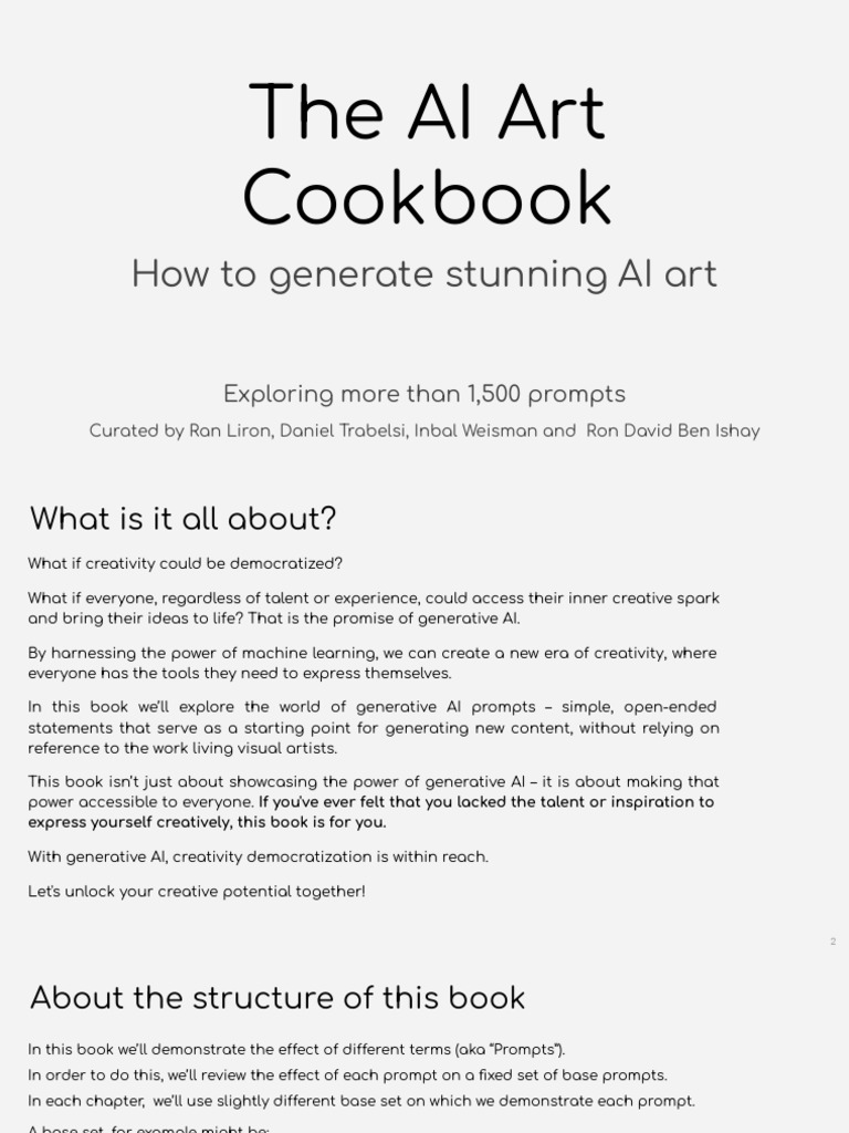 The AI Art Cookbook - Introduction | PDF | Artificial Intelligence ...