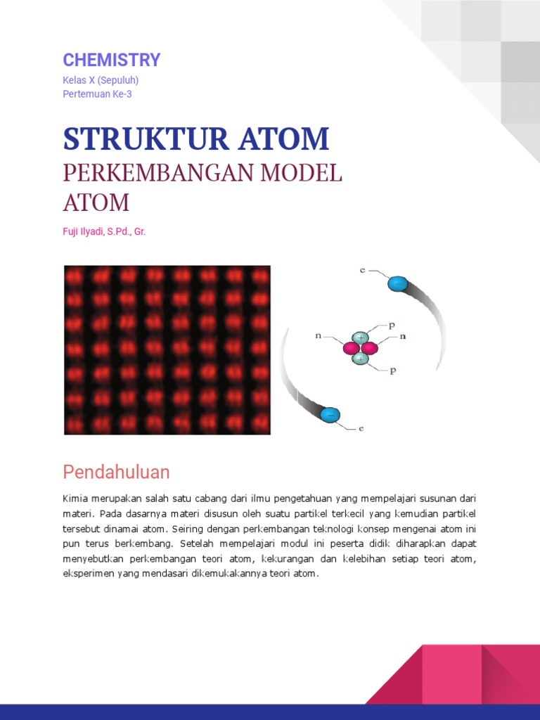 Modul Perkembangan Teori Atom | PDF