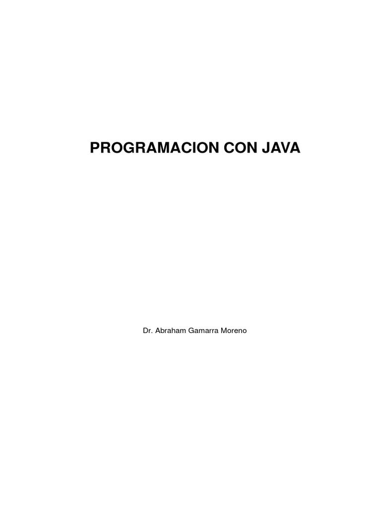 Libro Java Pdf Java Lenguaje De Programación Objeto Informática