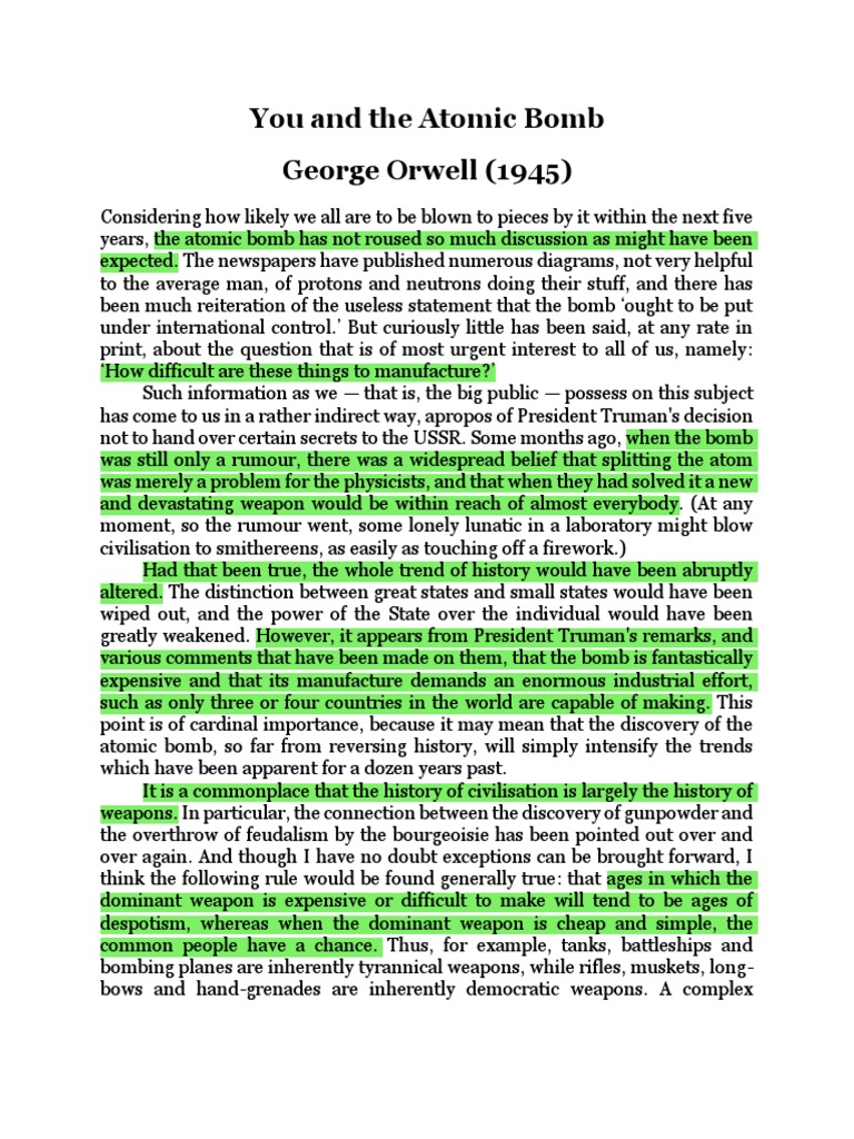 You and The Atomic Bomb | PDF | Musket | Rifle