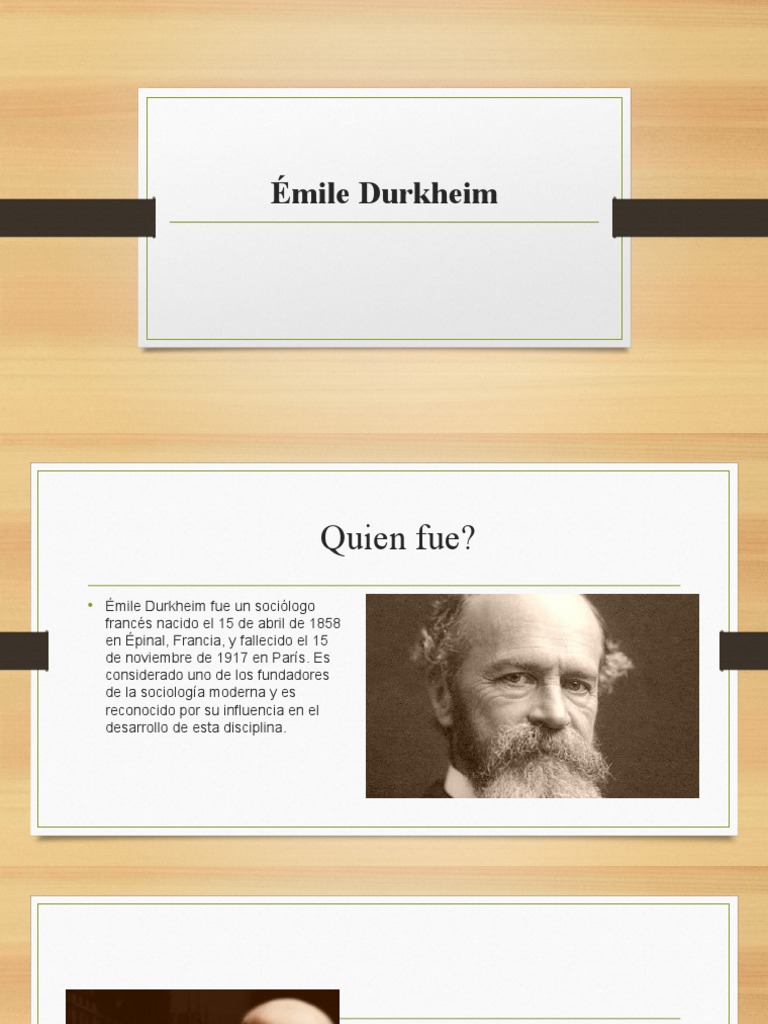 Émile Durkheim | PDF | Emile Durkheim | Sociología