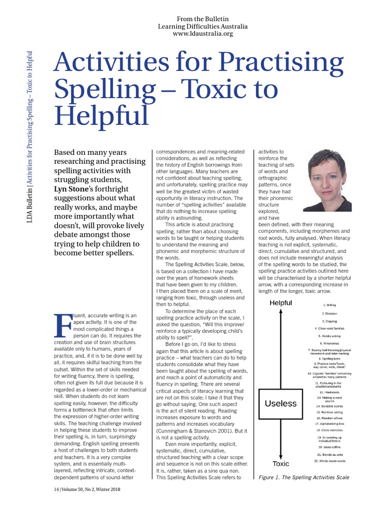 Activities-for-Practising-Spelling-–-Toxic-to-Helpful-Lyn-Stone | PDF ...