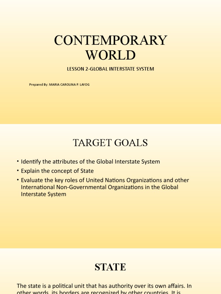 Contemporary World Lesson 3 | PDF | United Nations General Assembly ...