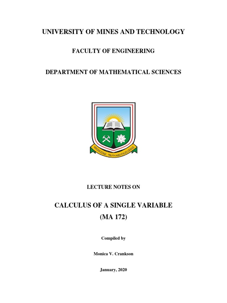 Calculus Single Variable Notes | PDF | Integral | Derivative