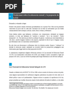 Propuesta Semana de la ESI 2025 | PDF | Educación primaria | Educación de la primera infancia