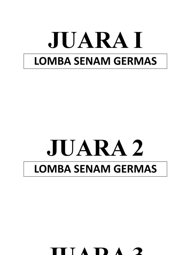 Print Juara Lomba | PDF