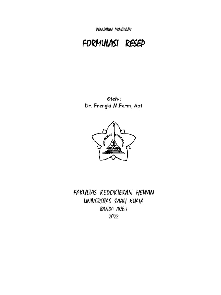 Panduan Praktikum Resep FKH | PDF