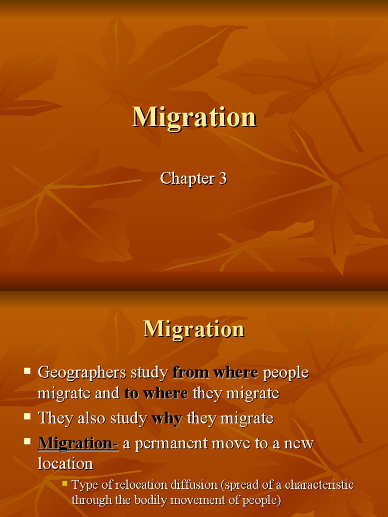 CH 3 Migration | PDF | Human Migration | Immigration