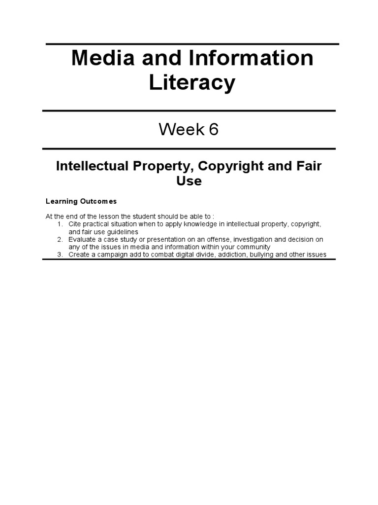 Intellectual Property | PDF | Copyright | Fair Use