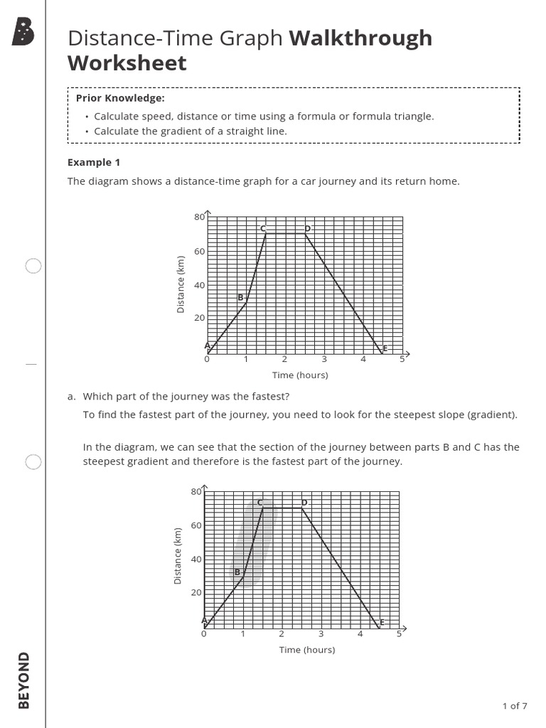 Distance-Time Graphs | PDF | Speed | Quantity