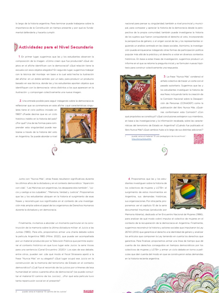 40 Anos de Democracia Una Propuesta Visual Actividades | PDF | Democracia | Ideologías políticas