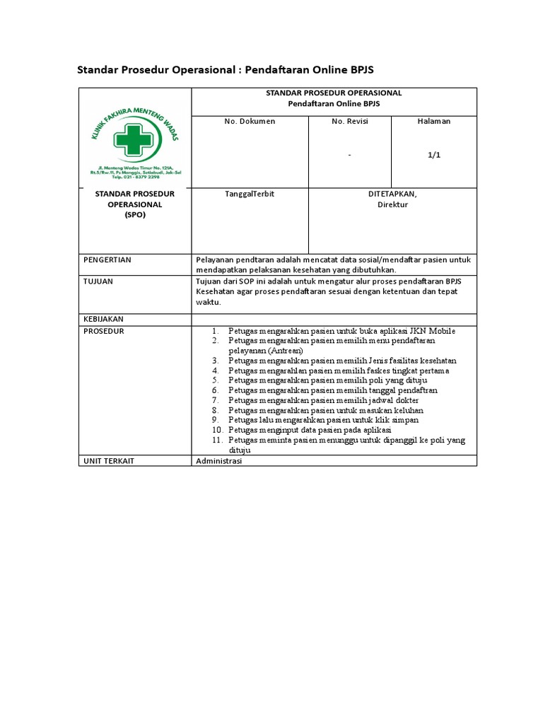 Spo Pendaftaran | PDF
