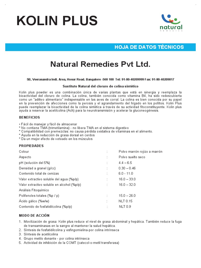 Kolin Plus | PDF | Alimentos | Biofísica Molecular
