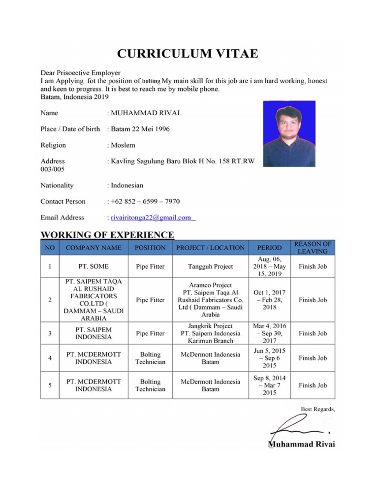 Curriculum Vitae Rivai (1) 256125 | PDF