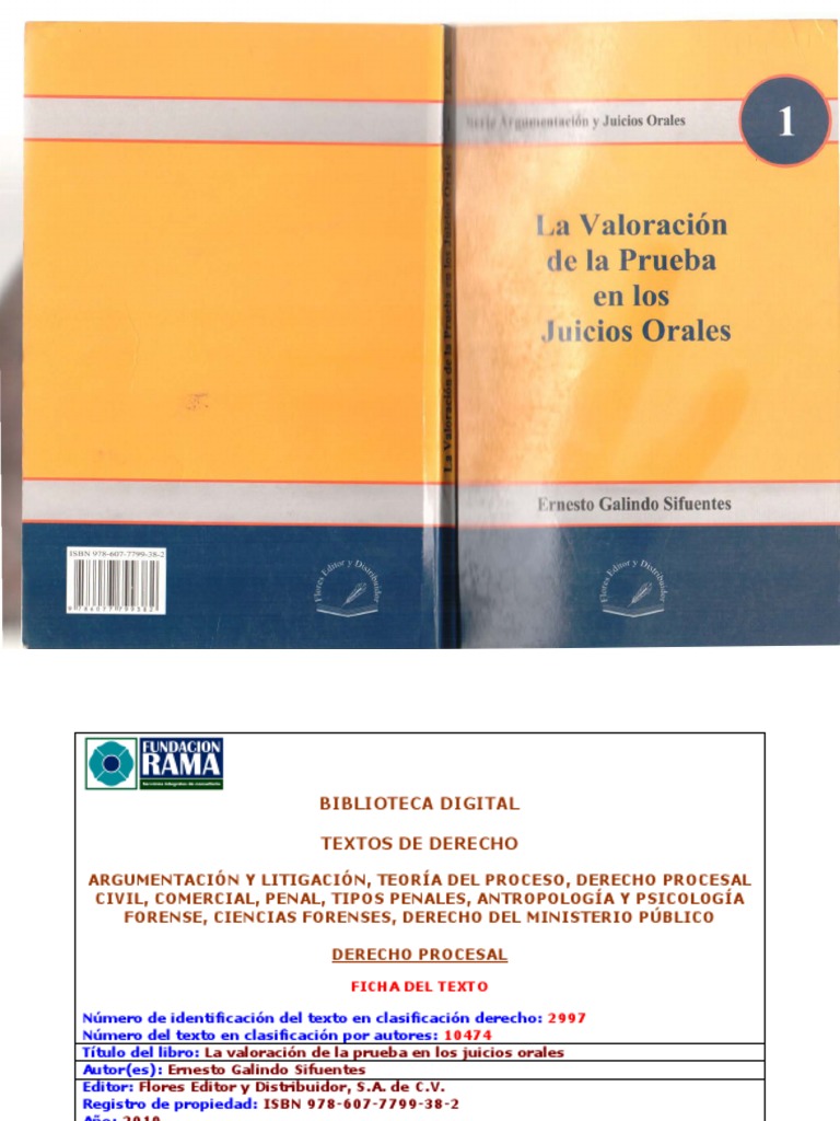 Libro Valoracion de La Prueba Imprimir | PDF | Argumento | Juez