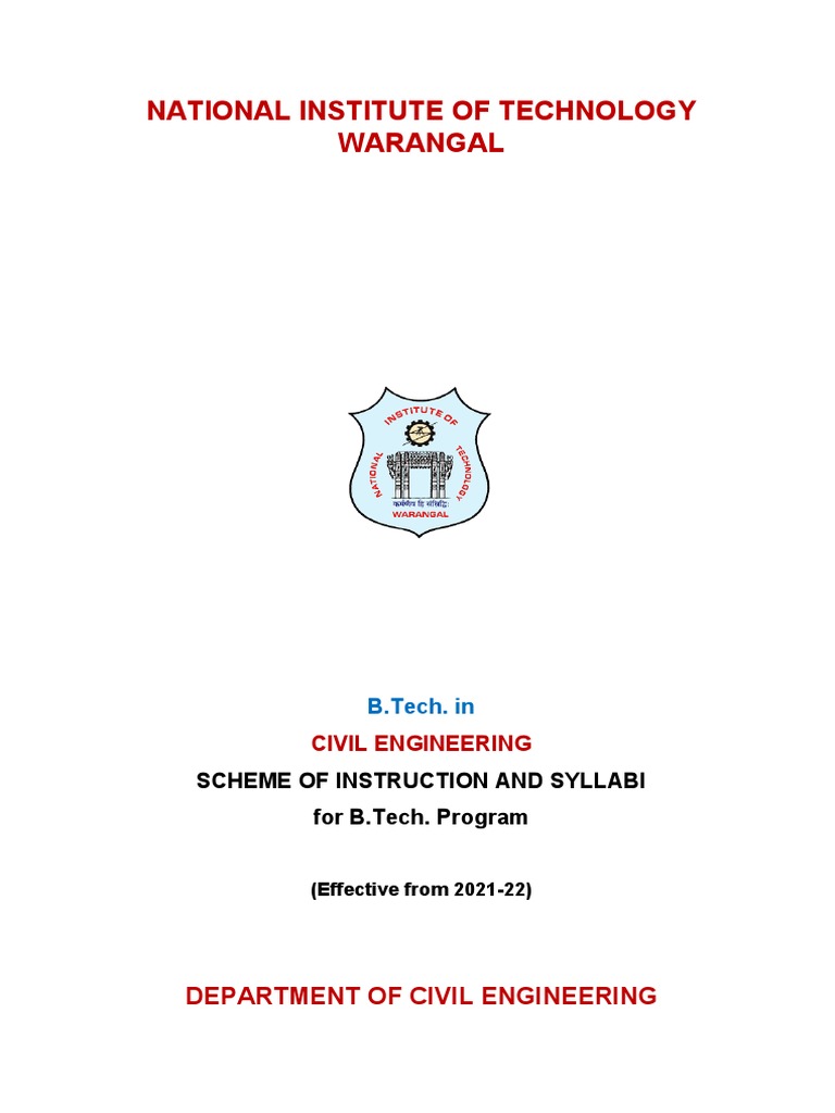 B.Tech Civil Engineering Syllabus 2021 | PDF | Force | Stress (Mechanics)