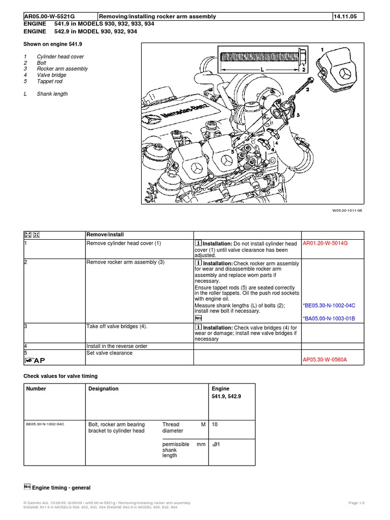Removing Installing Rocker Arm Assembly | PDF | Vehicle Technology ...