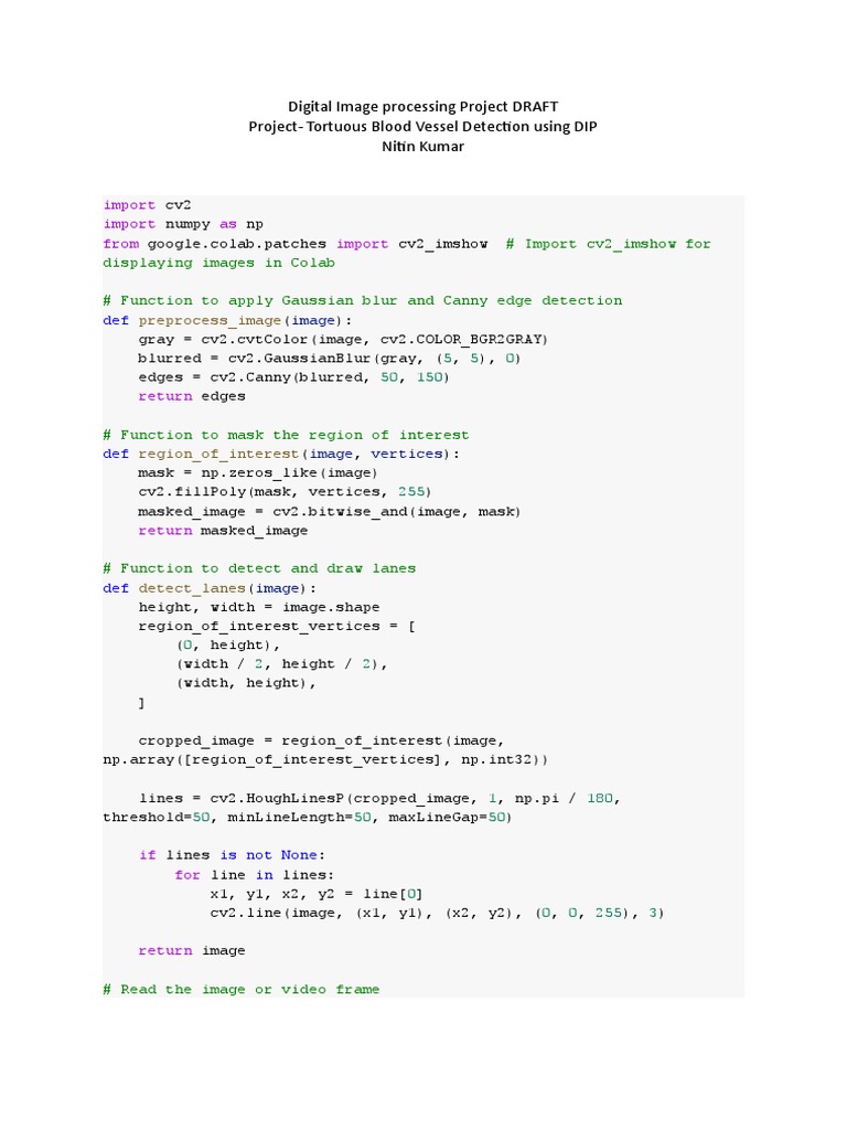 DIP Project Draft | PDF