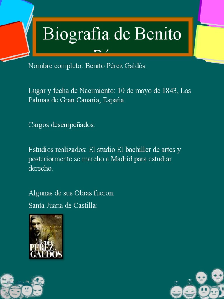 Biografía de Benito Pérez Galdós | PDF