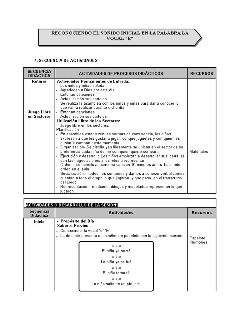 Sesion de Vocal E | PDF