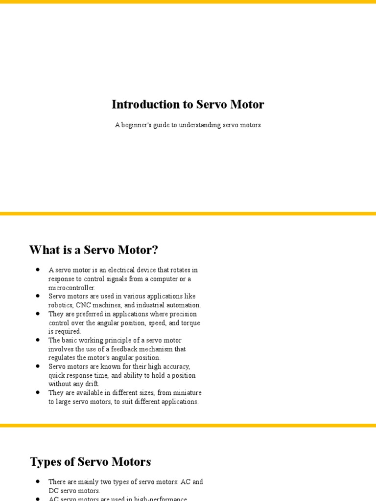 Ai Presentation Servo Motor | PDF | Servomechanism | Electric Motor