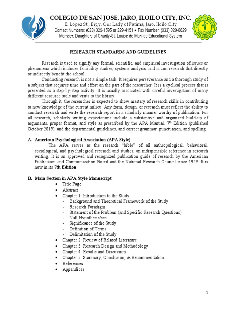 Research Standards and Guidelines | PDF | Data | Methodology