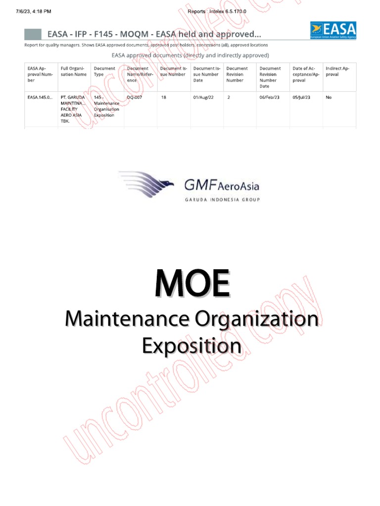 A. MOE EASA (DQ-007) | PDF | Aviation