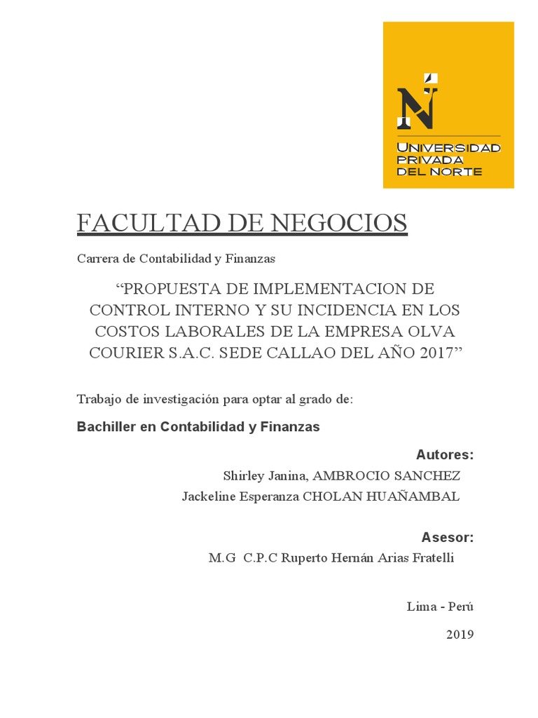 Ambrocio Sánchez, Shirley Janina | PDF | Business | Gestión de recursos ...