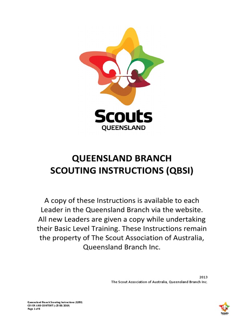 Queensland Branch Scouting Instructions QBSI v082019 | PDF | Insurance ...